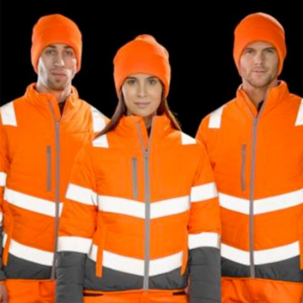 Fluo Jas Padded Soft Man - fluo kledij - fluo werkkledij, signalisatie ...